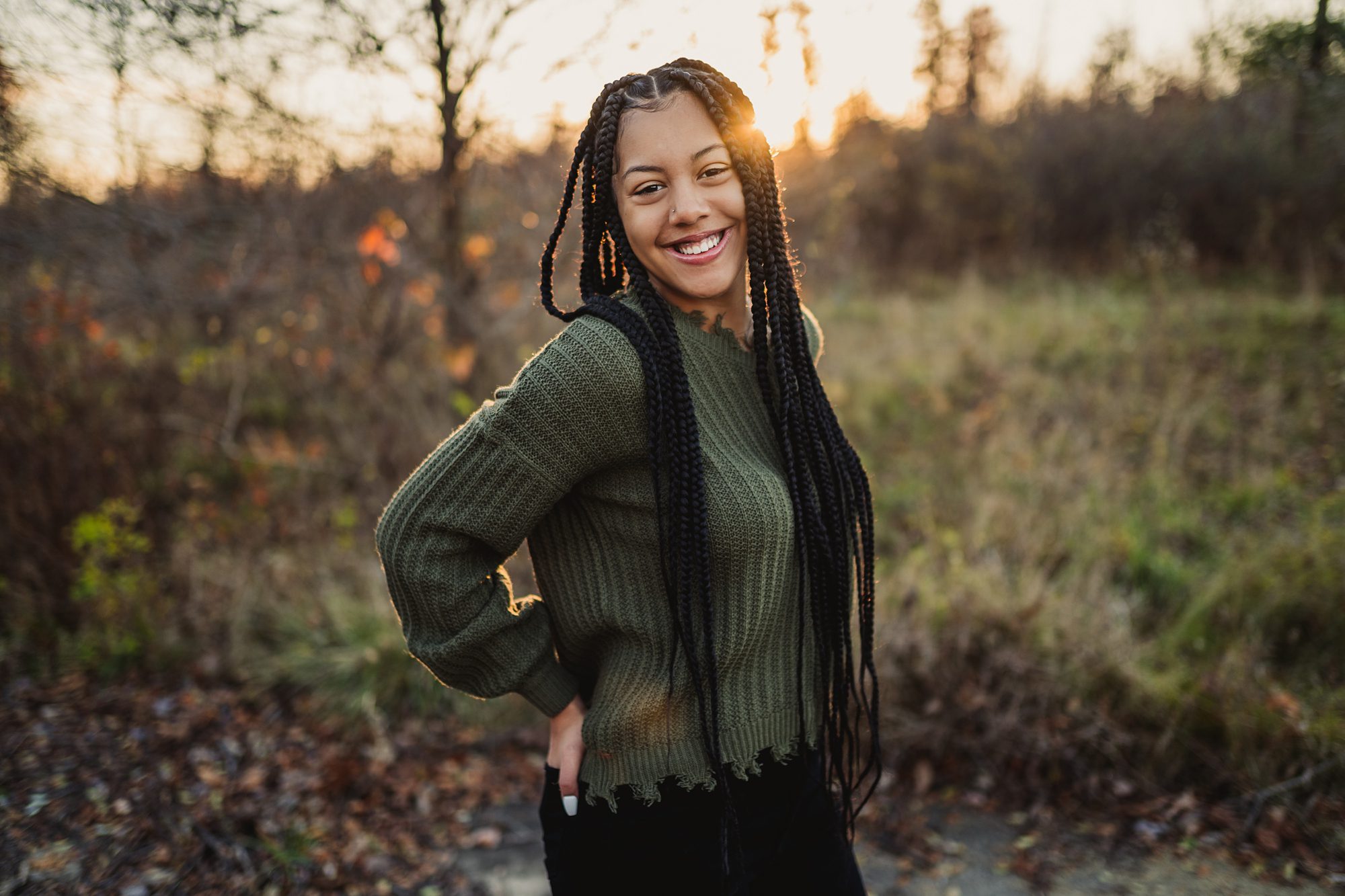 Modern senior portraits, wooded location in Battle Creek, MI with Laura ...